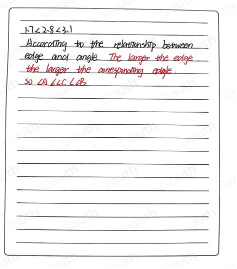 solved learning task 2 list the angles and side of each triangle in order from smallest to