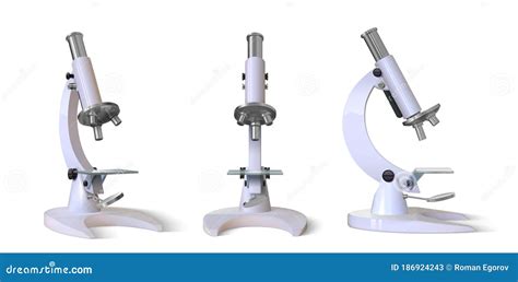 Realistic Microscope D Science And Medical Instrument For Research