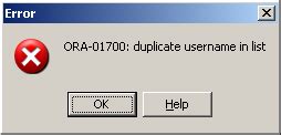 Hasan Jawaid Oracle ORA 01700 Error Message