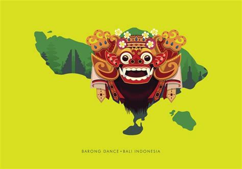 Barong Bali Illustration Vector Art At Vecteezy