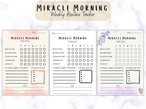 Miracle Morning Routine Miracle Morning Planner Morning Etsy