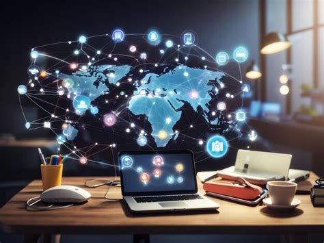 Premium Ai Image Internet Connection Technology And Digital Marketing