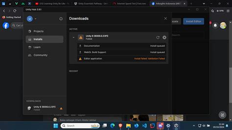 Install Failed Validation Failed In Unity Unity Engine Unity Discussions