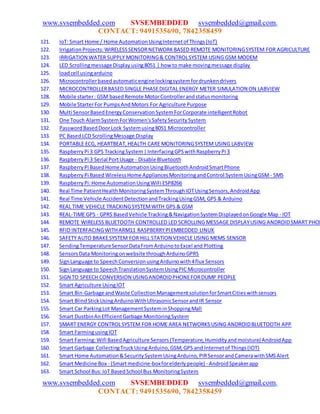 Embedded Systems Projects For Engineering Students Docx