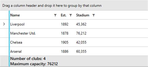 Wpf Datagrid Aggregate Functions Telerik Ui For Wpf
