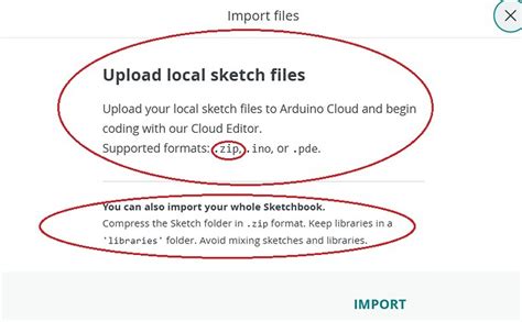 Error Importing A Sketch Zip File To Arduino Cloud Web Editor Cloud Editor Arduino Forum