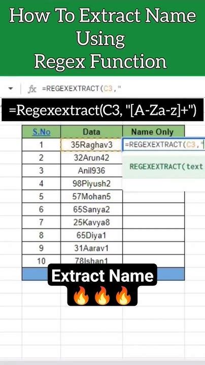 Extract Name Dashboard Advanceexcel Exceltrick Exceltips
