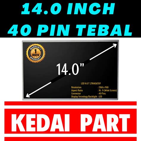 Jual Lcd Led Layar Screen Inch Pin Tebal Shopee Indonesia