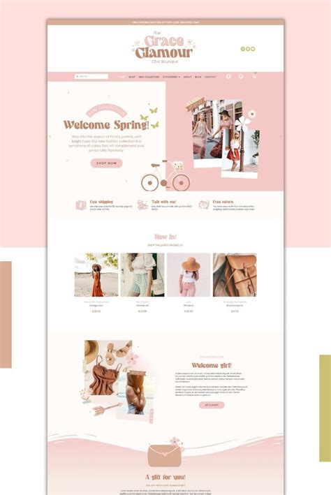 Grace Woocommerce Template Wordpress Ecommerce Elementor Pro Templates Kit Etsy In 2024