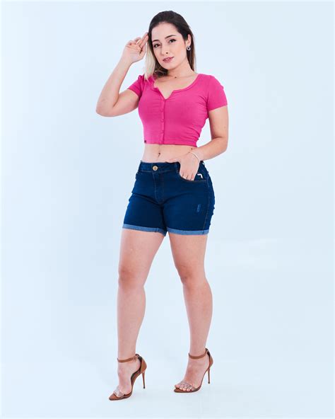 Short Jeans Feminino Max Denim 5971 Modamix