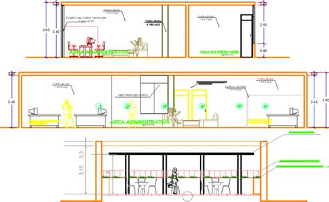 Office Cafeteria Layout Plan Dwg File