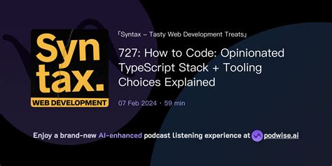 727 How To Code Opinionated Typescript Stack Tooling Choices