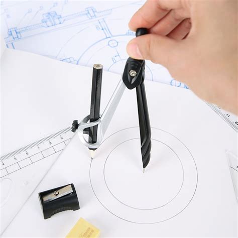 7pcs Set Math Geometry Protractor Drawing Compass Vicedeal