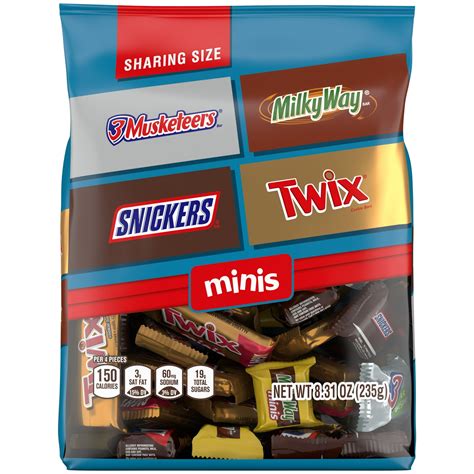 Mars Mixed Snickers Twix And More Minis Chocolate Candy Bars Variety Pack 8 31 Oz Bag Pack Of 2