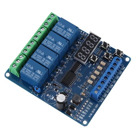 DC V V Channel Multi Function Relay Module Board With Optocoupler Self Locking Timing Relay
