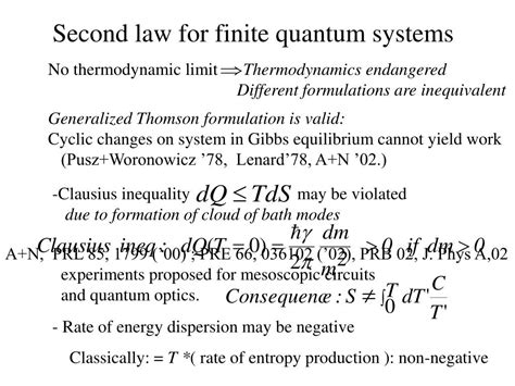 Ppt Quantum Thermodynamics Thermodynamics At The Nanoscale