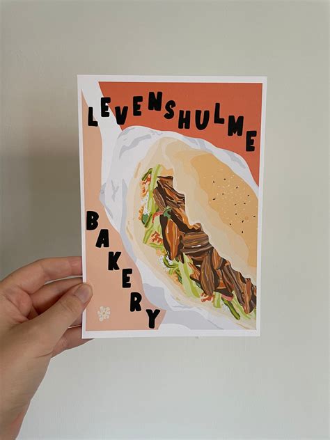 Levenshulme Bakery Manchester Art Print Shawarma Food Etsy