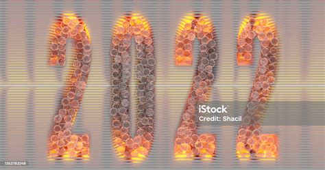 3d 렌더링 2022년도와 평행 줄무늬의 엠보싱 된 표면이 엠보싱되어 있습니다 노란색 네온 조명 표면에 흩어져 있는 유리 공 0명에 대한 스톡 사진 및 기타 이미지 Istock