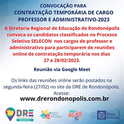 DRE Diretoria Regional de Educação de Rondonópolis