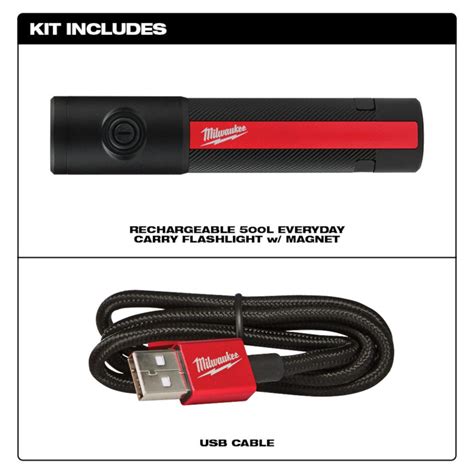 Linterna De Mano Usb 500 L Milwaukee Tools Store Fireground