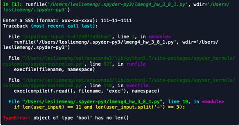 Python Object Of Type Bool Has No Len Error Chegg
