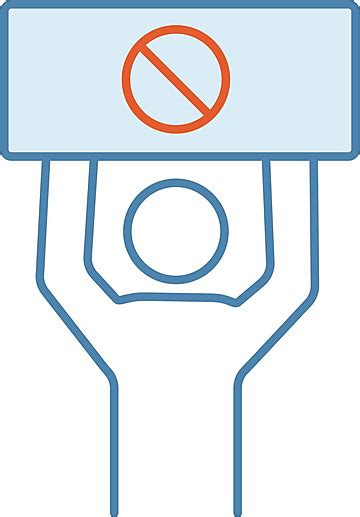 Protester Color Icon Behaviour Style Right Vector Behaviour Style Right Png And Vector With