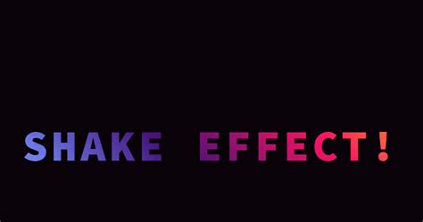 Pure Css Text Shake Effect Code