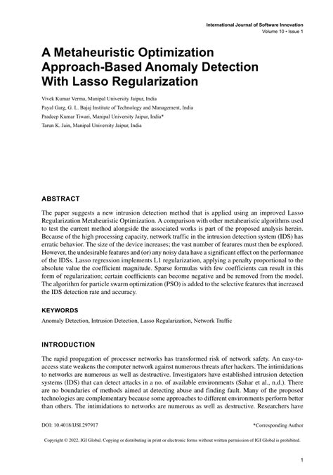 a metaheuristic optimization approach based anomaly detection with
