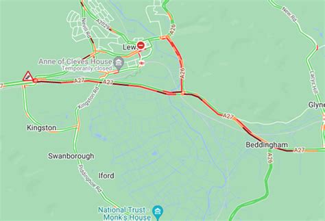 A27 Traffic Recap As Road Partly Closed And Severe Delays After Car