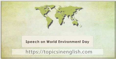 Speech On World Environment Day 14 Models Topics In English