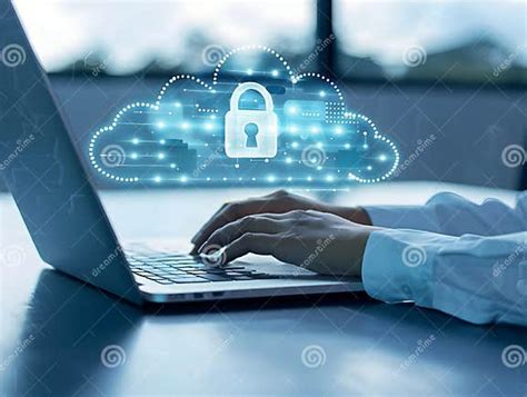 Technician Securely Transferring Confidential Data To Cloud Storage