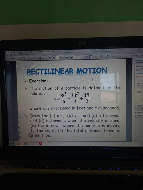 Solved The Motion Of A Particle Is Defined By The Relation Chegg