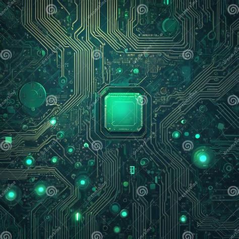 A Computer Circuit Board With A Cpu Chip On It Computer Graphics