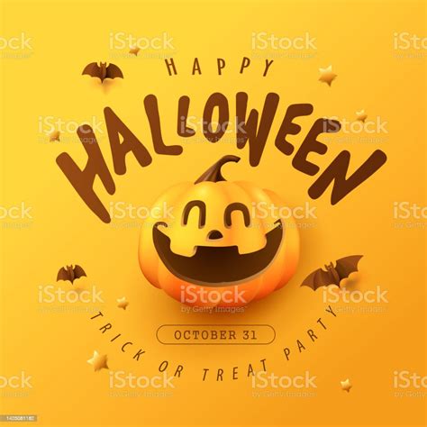 ハッピーハロウィーンバナーまたはカボチャのお祝い要素ハロウィーンとパーティーの招待状の背景 お祝いのベクターアート素材や画像を多数ご用意