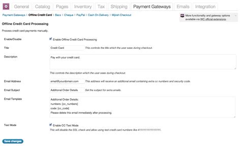 Offline Credit Card Processing For WooCommerce