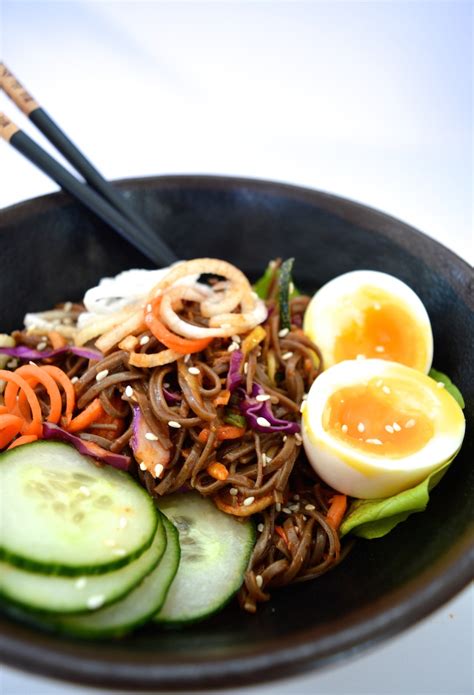Cold Korean Noodle Salad With A Spicy Gochujang Dressing