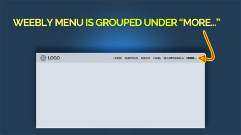 Weebly Menu Is Grouped Under More How To Fix It Weebly Expert