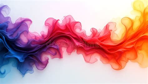 Colorful Abstract Wave Design Showcasing Fluid Shapes And Vibrant Hues Blending Together Stock