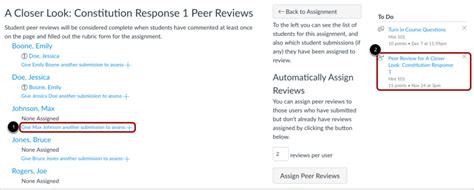 How Do I Use Peer Review Assignments In A Course Canvas Lms Community