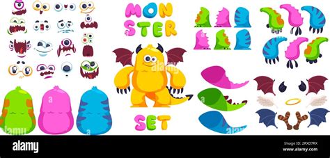 Monster Creation Monsters Constructor For Create Animation Of Cute