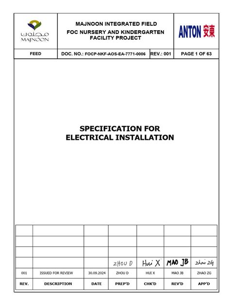 Eafocp Nkf Aos Ea 7771 0006001 Specification For Electrical
