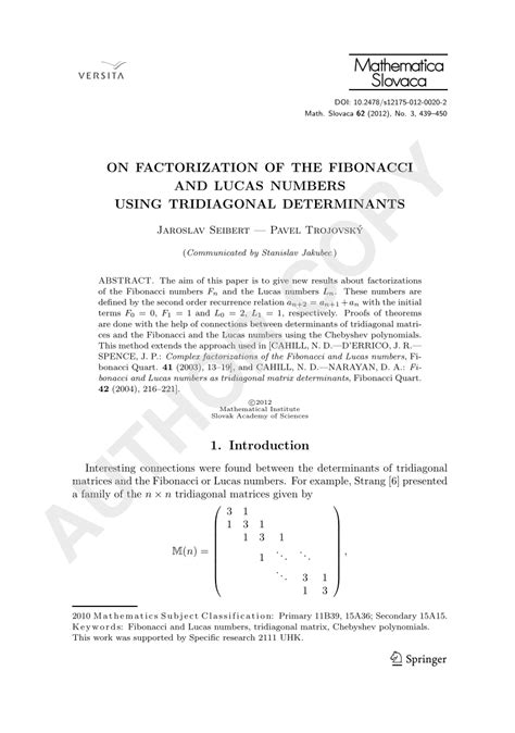 Pdf On Multiple Sums Of Products Of Lucas Numbers