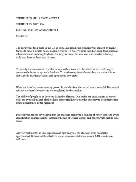 csit 425 assignment 1 albert arkoh 10852956 pdf