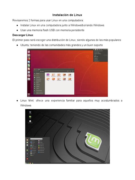1manual De Instalación De Linux Pdf Distribución De Linux
