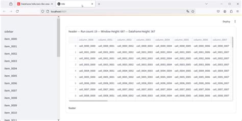 Dataframe Fullscreen Like View And Resize Into Container Using