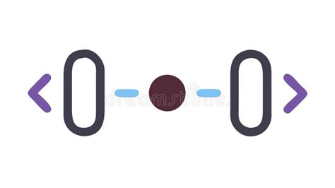 Linked Dots Code Brackets Digital Data Chain Icon Vector Design Generative Ai Stock Vector