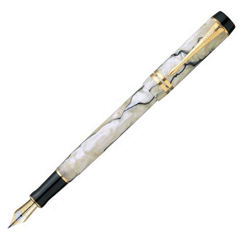 Купить перьевую ручку Parker Duofold F186 Internatinal Pearl & Black ...