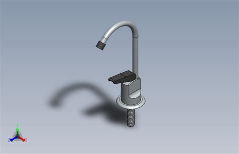 水龙头 SOLIDWORKS 2019 模型图纸下载 懒石网