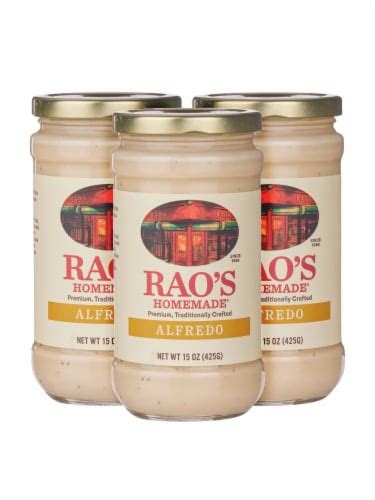 Raos Homemade Alfredo Sauce 15 Oz Pack Of 3 3 Jar 15 Oz Each Kroger