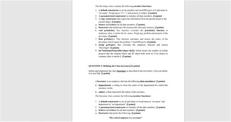 Solved Define And Implement The Class Employee As